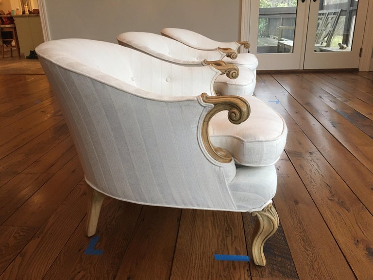 1960s French Rococo Style Low Bergere Chair at 1stDibs | rococo bergere ...