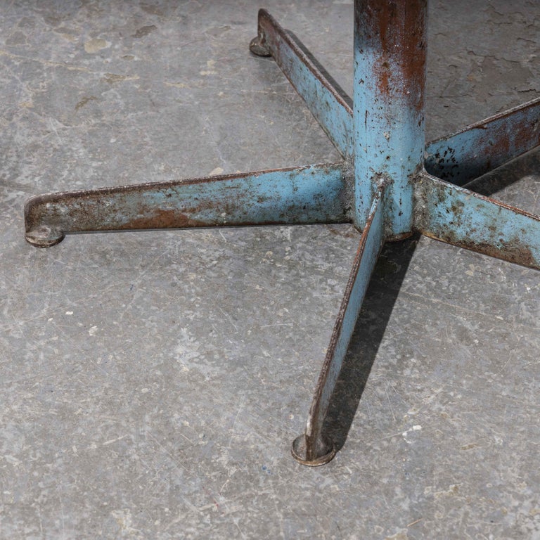 1960's French Swivelling Industrial Chairs, Set of Five For Sale at 1stDibs