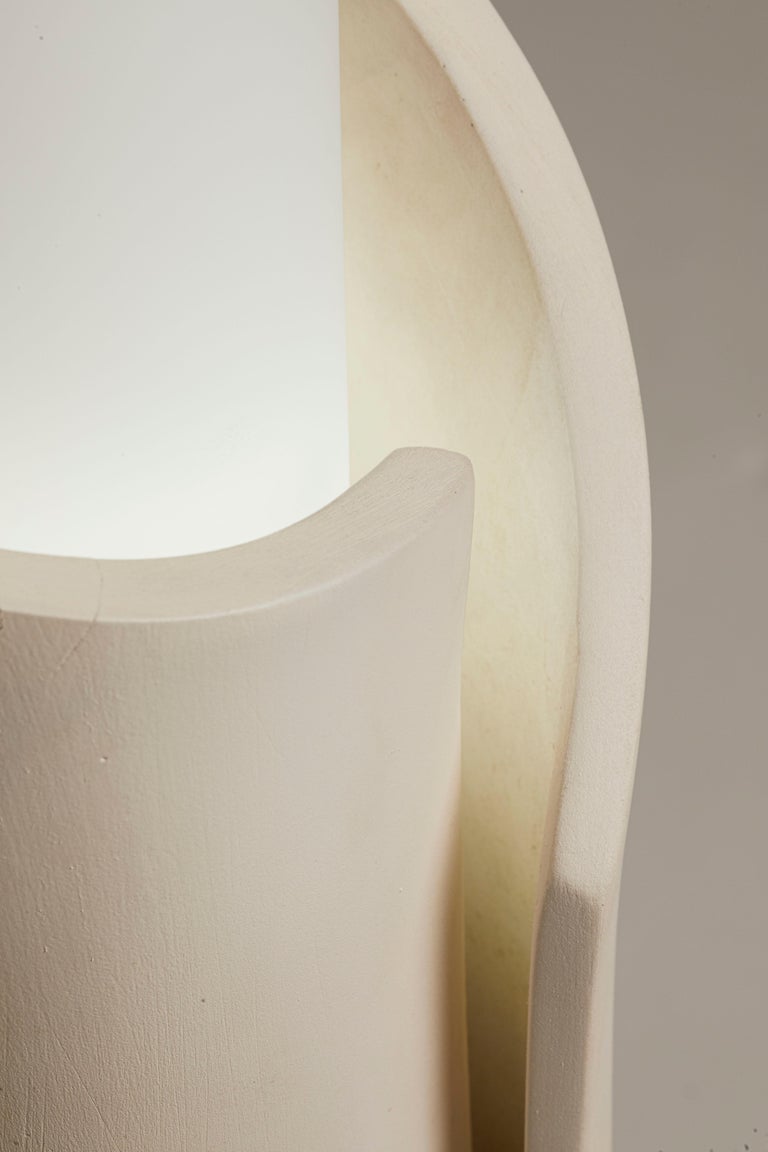 1960's French Unique Plaster Table Lamp For Sale at 1stDibs