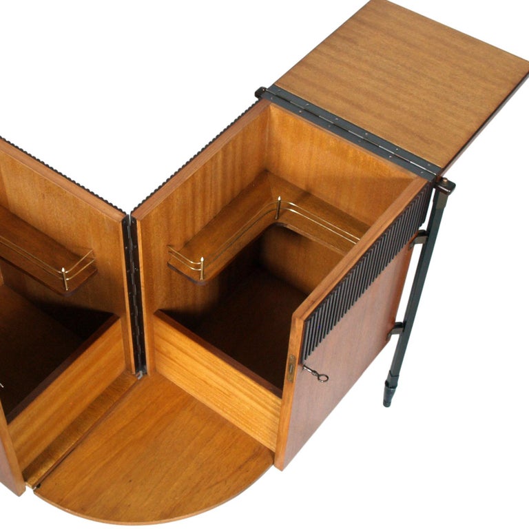 1960s from Cantù Folding Cocktail Bar Cabinet in Teak Franco Albini Attributed at 1stDibs