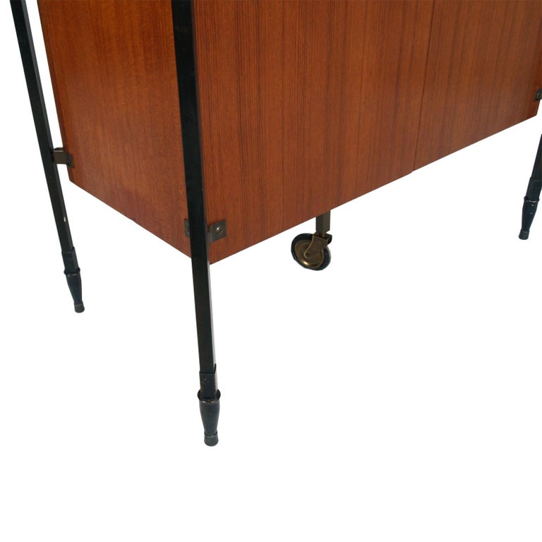 1960s from Cantù Folding Cocktail Bar Cabinet in Teak Franco Albini Attributed at 1stDibs