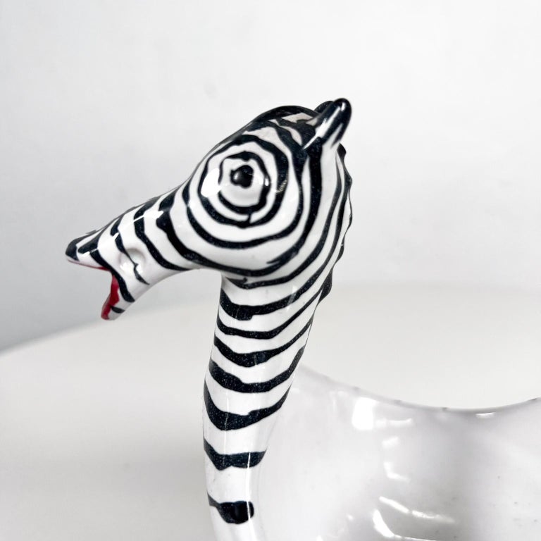 1960s Fun Zebra Bowl Art Pottery Dish by Aldo Londi Bitossi Italy For ...