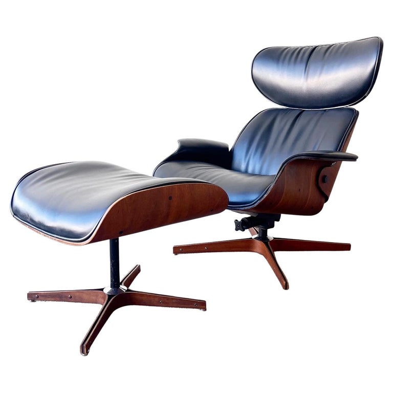 1960s George Mulhauser for Plycraft 'Mr. Chair' Lounge Chair and Ottoman For Sale at 1stDibs