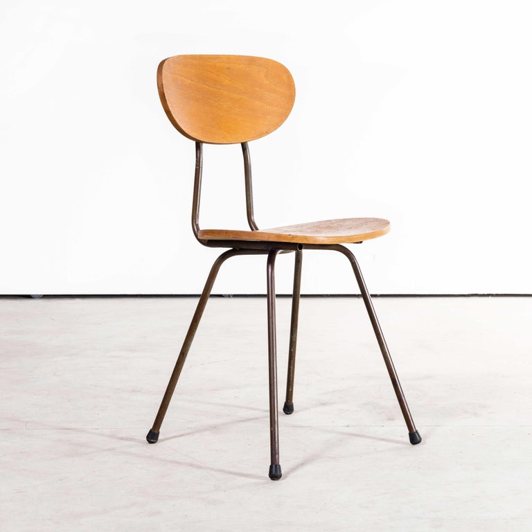 1960s German Café Dining Chairs Brown Frame, Set of Eight For Sale at ...