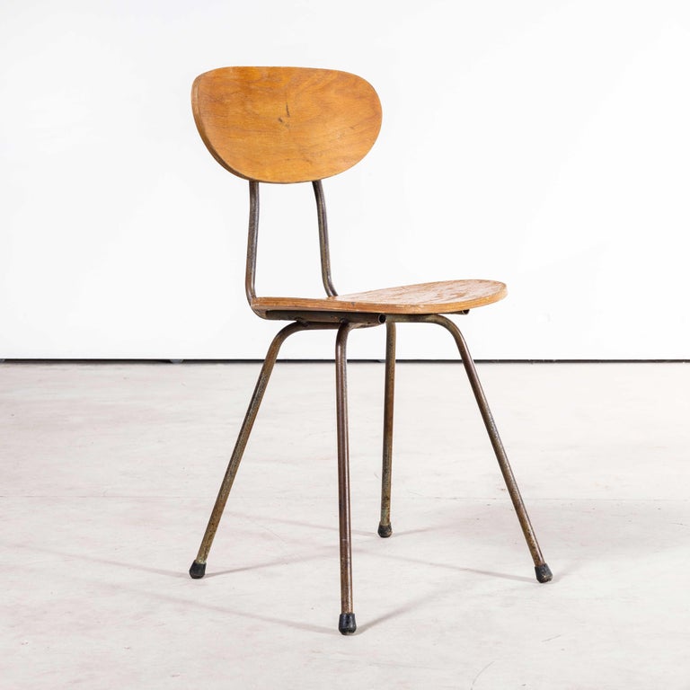 1960s German Café Dining Chairs Brown Frame, Set of Five For Sale at ...