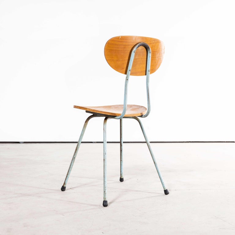 1960s German Café Dining Chairs with Aqua Frame, Set of Eight For Sale ...