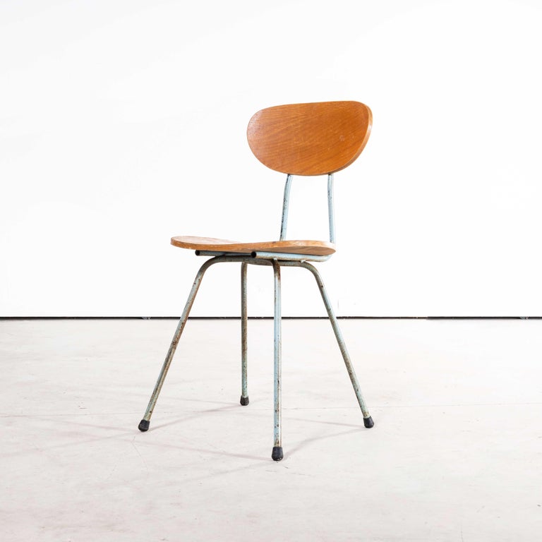 1960s German Café Dining Chairs with Aqua Frame, Set of Eight For Sale ...