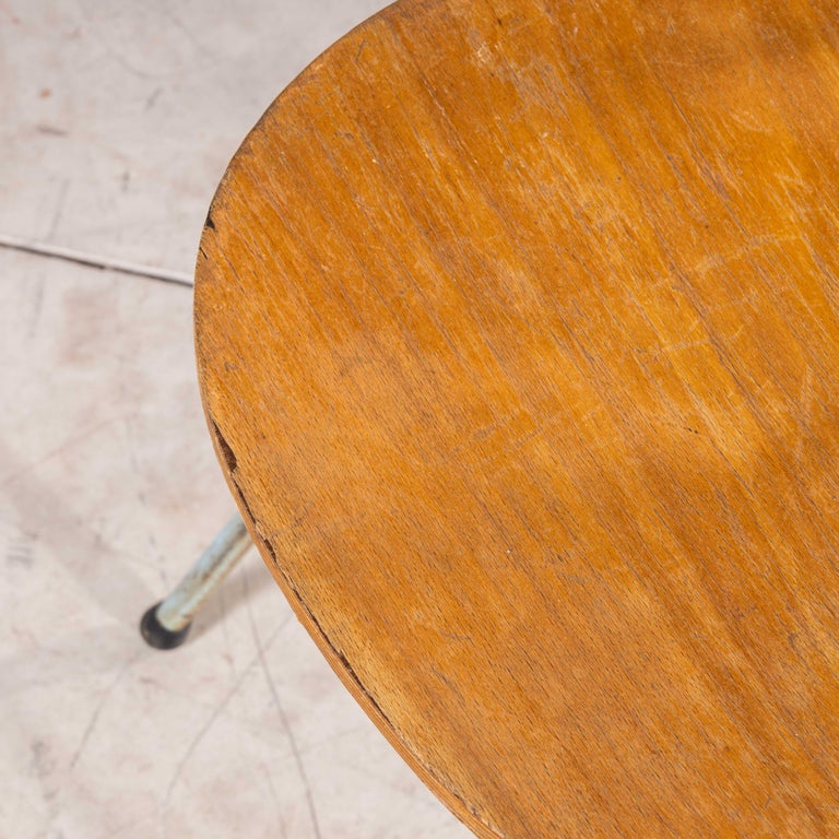 1960s German Café Dining Chairs with Aqua Frame, Set of Eight For Sale ...