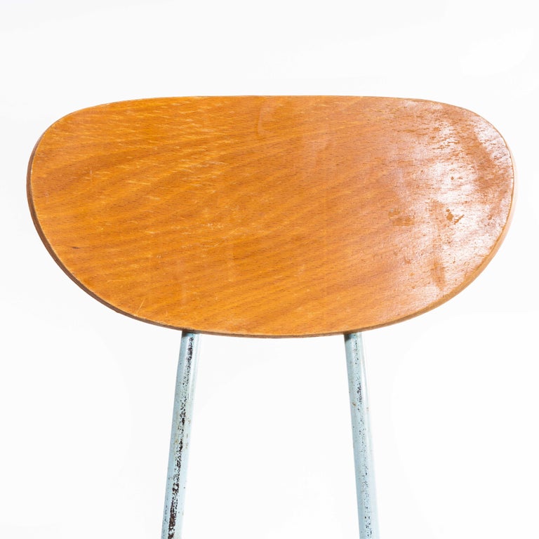 1960s German Café Dining Chairs with Aqua Frame, Set of Eight For Sale ...