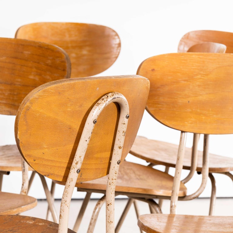 1960s German Café Dining Chairs with Cream Frame, Set of Eleven For ...