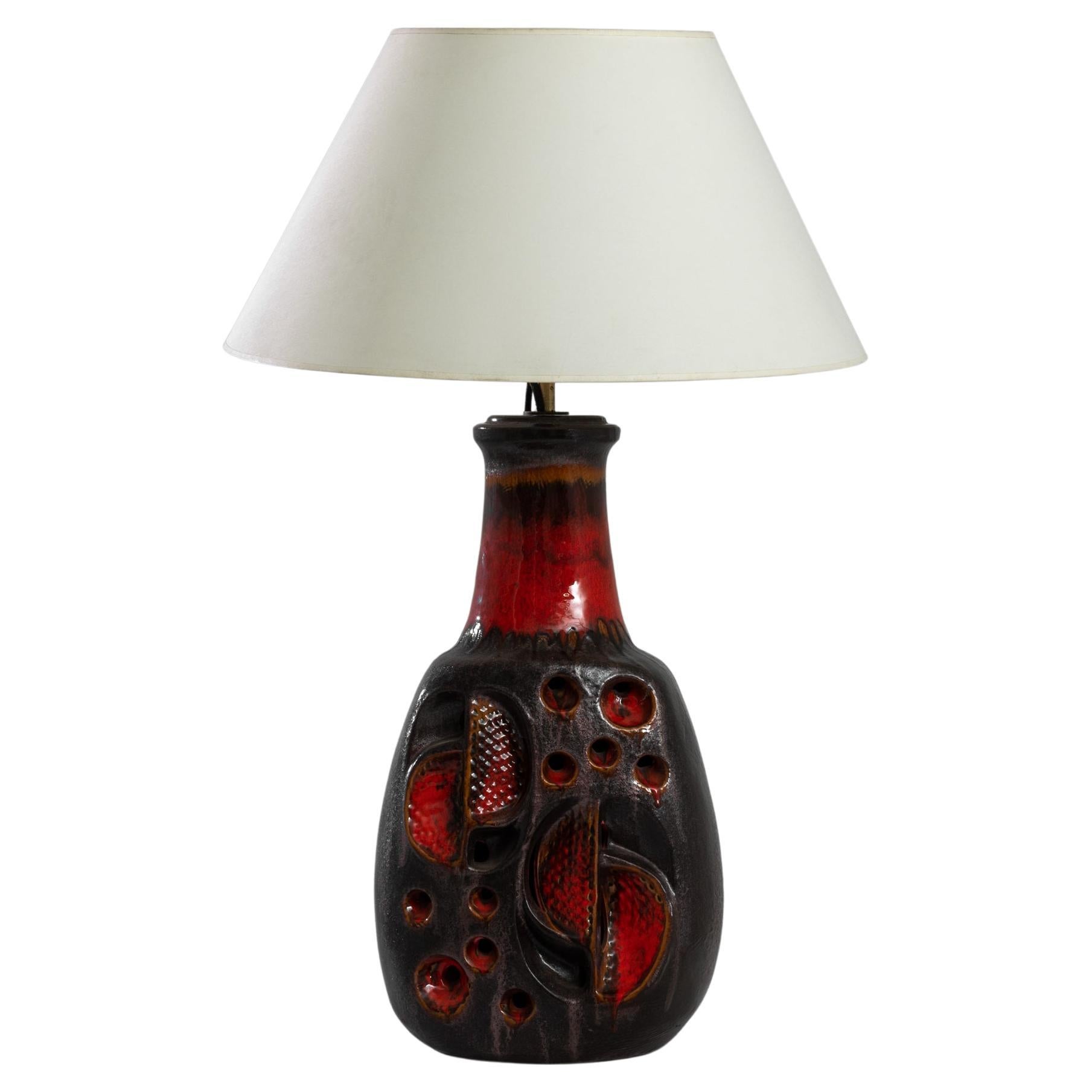 Ceramic Table Lamp by Gunvor Olin-Grönqvist for Arabia, 1960s at 1stDibs