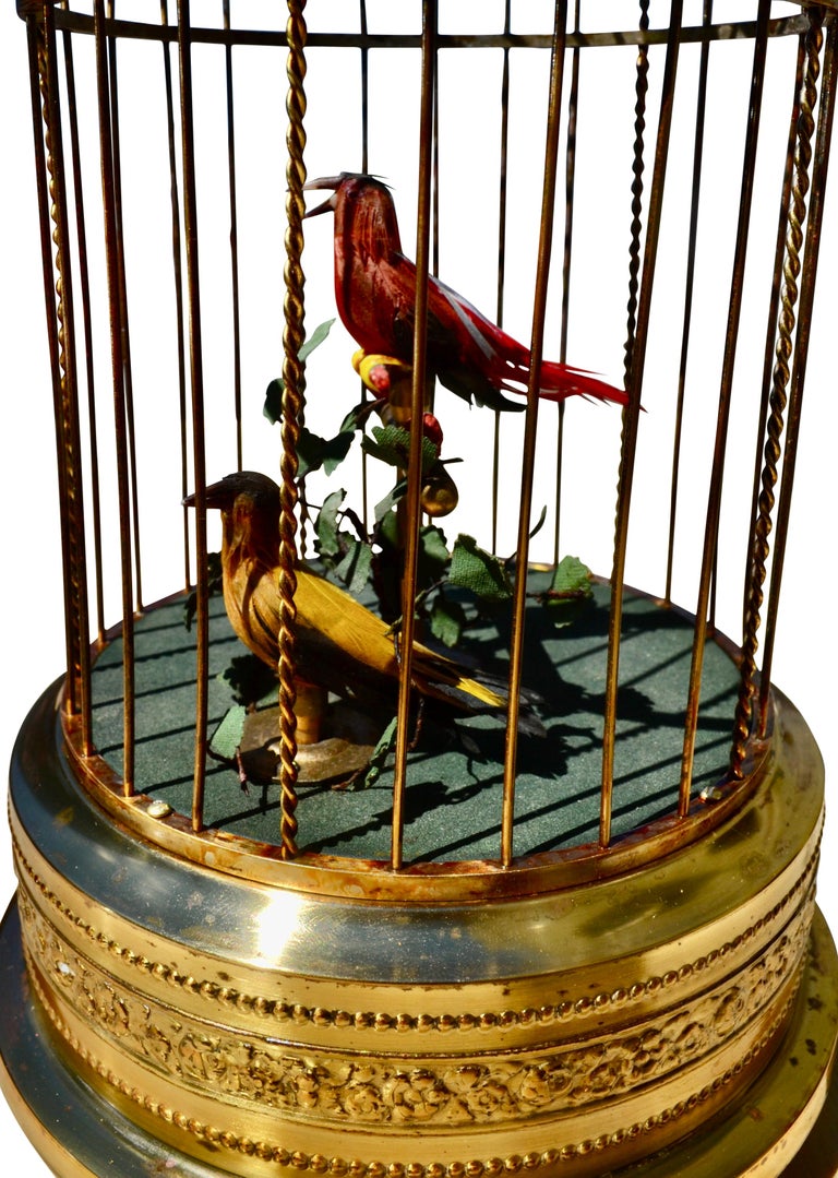 1960's German made Singing Bird Cage For Sale at 1stDibs