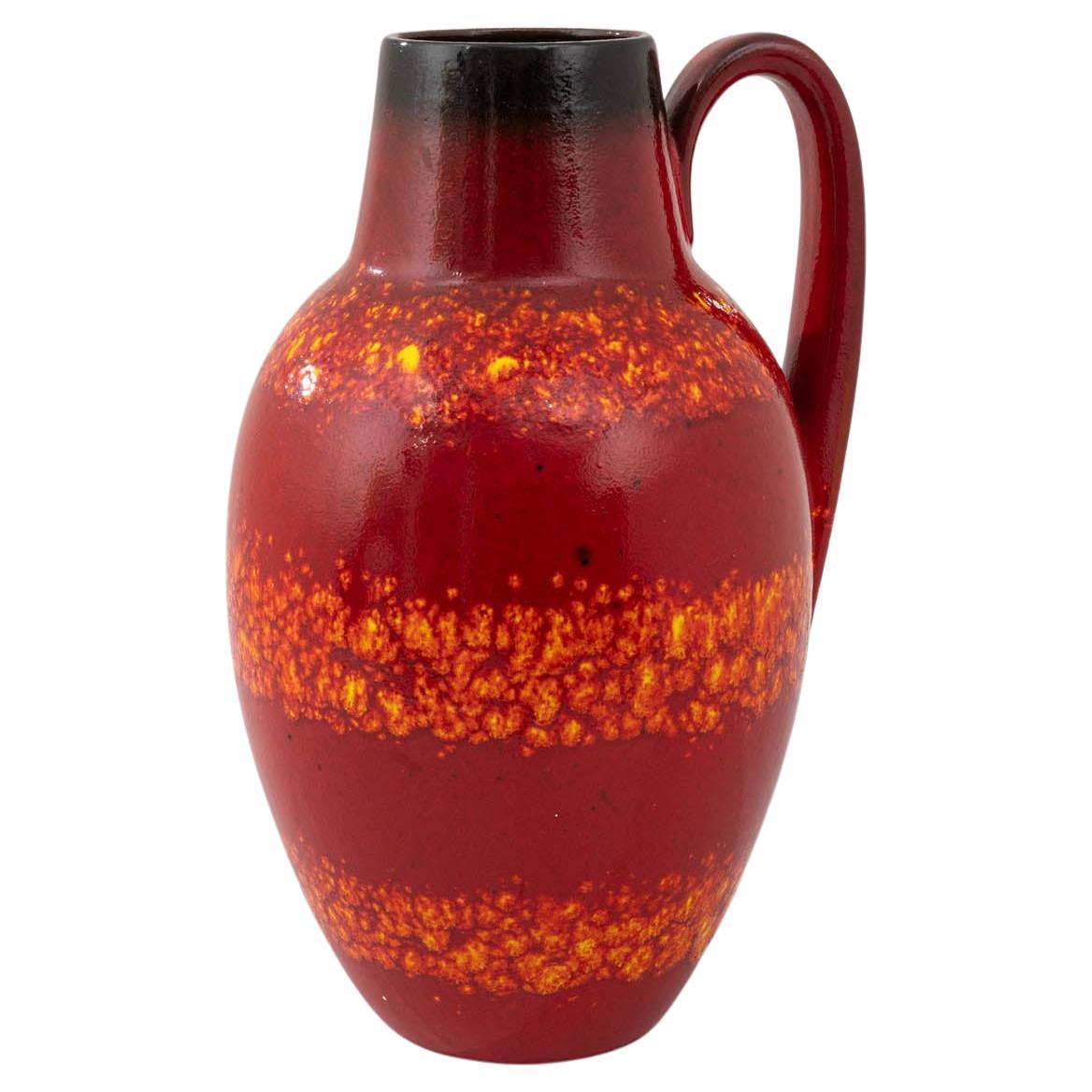 1960s German "W. Germany" Ceramic Vase For Sale at 1stDibs
