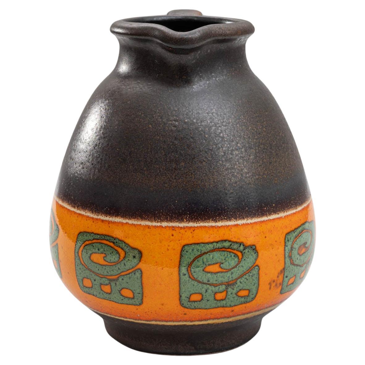 1960s German "W. Germany" Ceramic Vase For Sale at 1stDibs