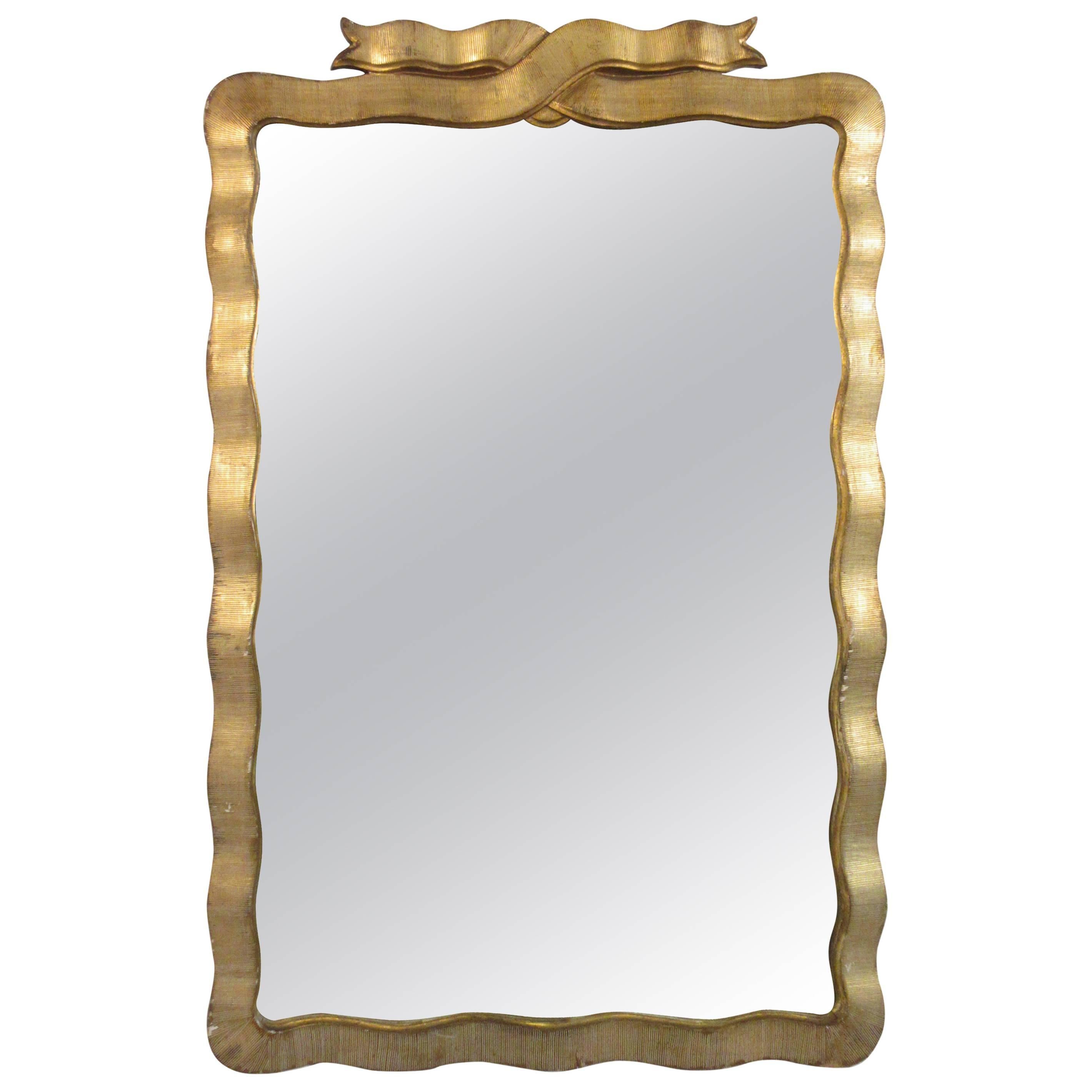 1960s Gilt Ribbon Mirror at 1stDibs