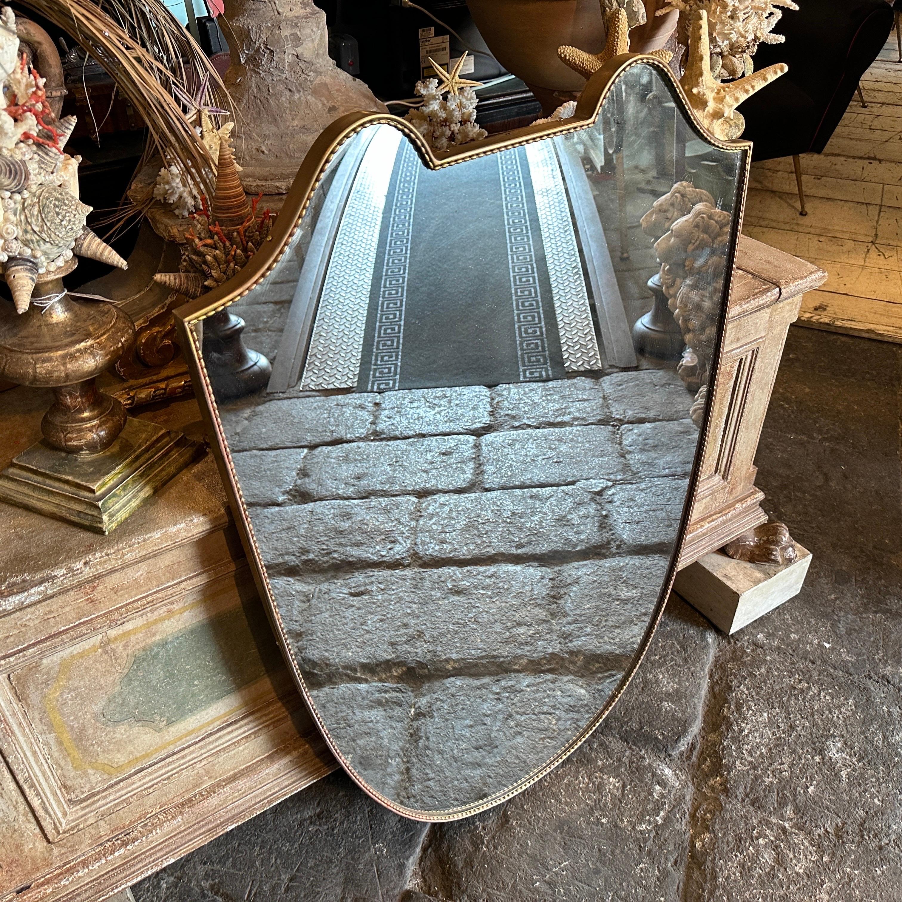 1960s Gio Ponti Style Mid-Century Modern Shield Shaped Italian Big Wall ...