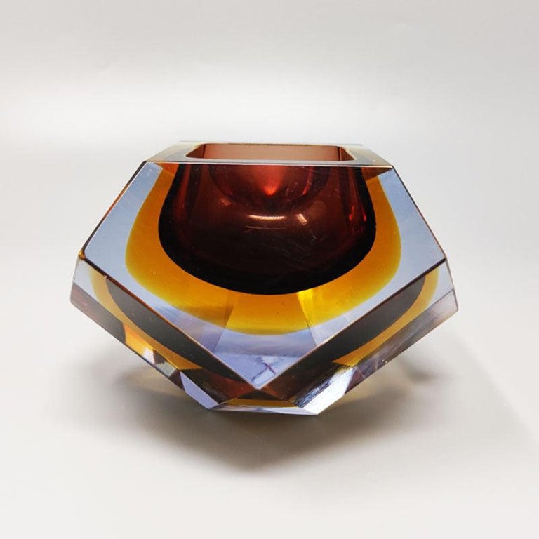 1960s Gorgeous Amber Ashtray or Catchall by Flavio Poli for Seguso ...