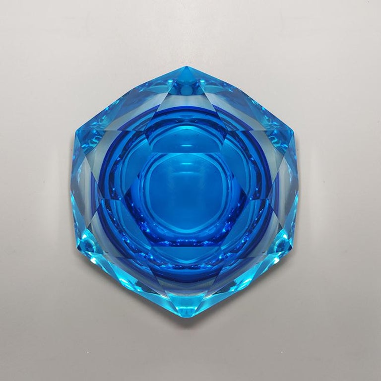 1960s Gorgeous Big Blue Bowl or Catchall Designed by Flavio Poli for ...