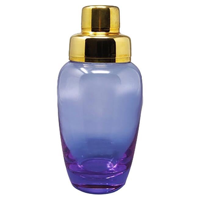 1960s Gorgeous Purple Bohemian Cut Glass Cocktail Shaker. Made in Italy ...
