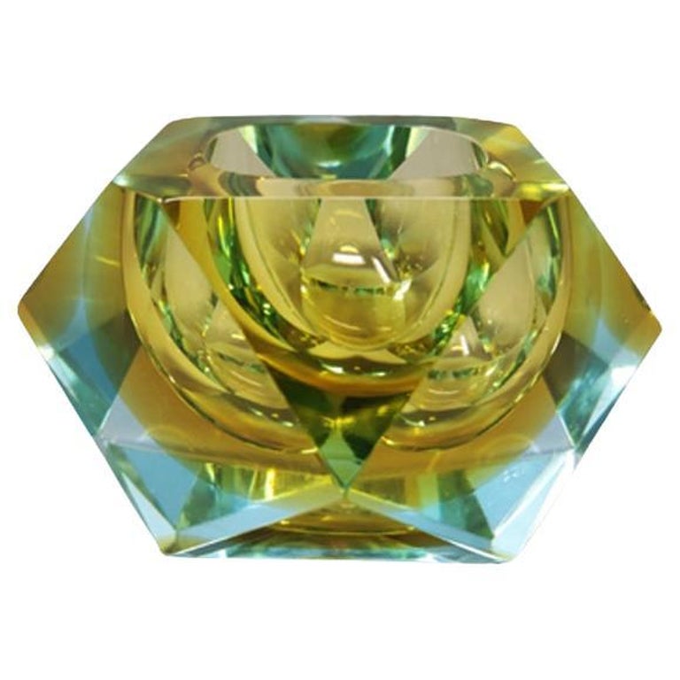 1960s Gorgeous Yellow Ashtray or Catchall by Flavio Poli For Sale at ...