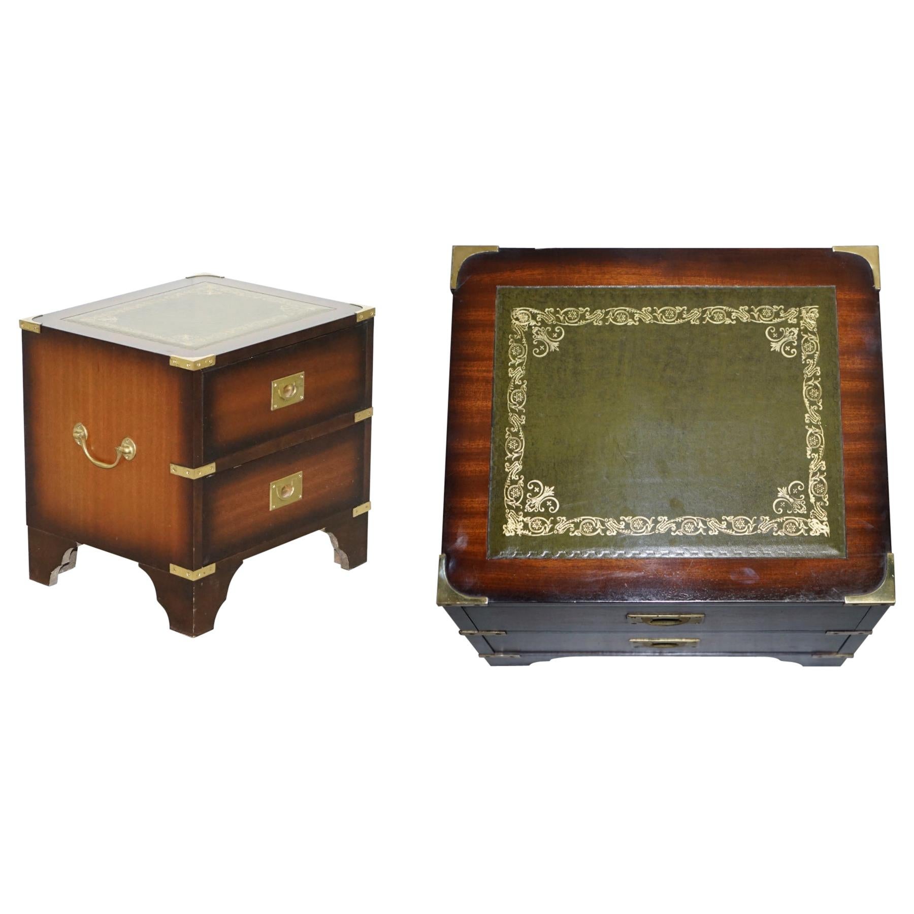 1960s Harrods Kennedy Military Campaign Side Table Chest of Drawers ...