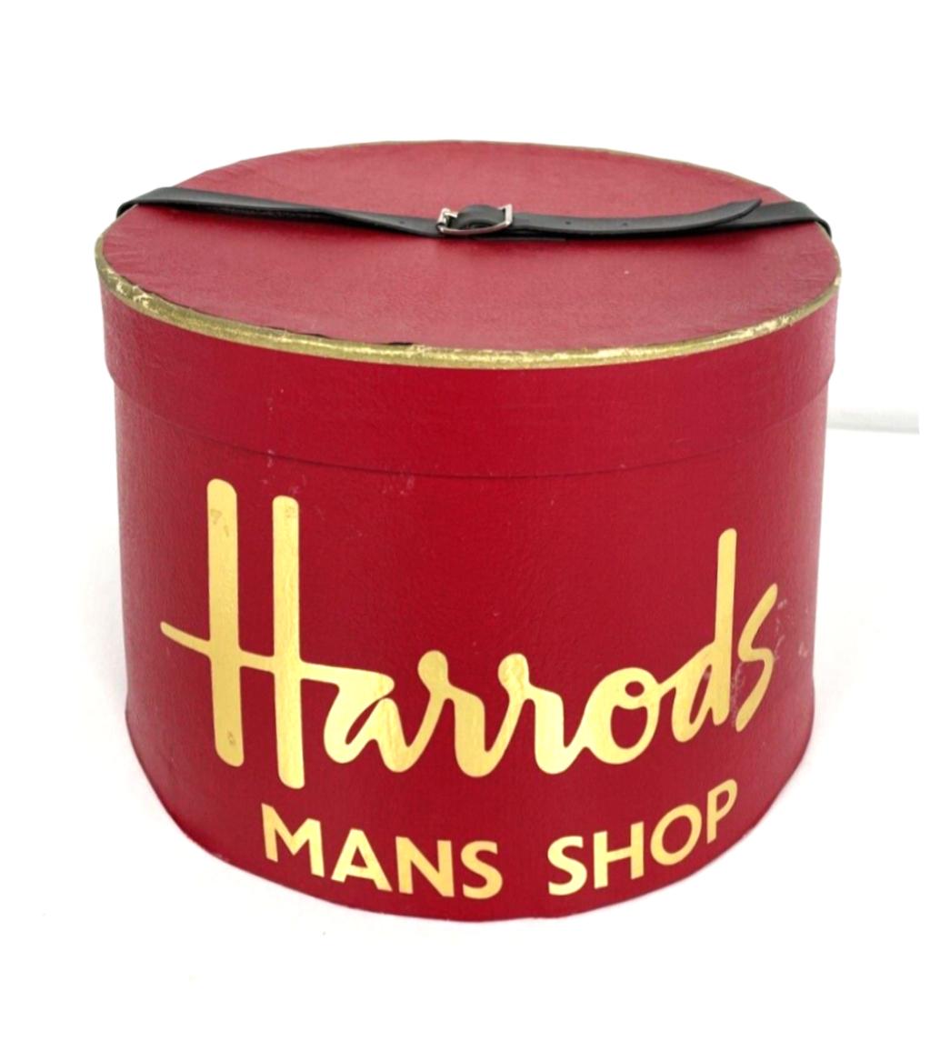 1960s Harrods of London Red Hat Box For Sale at 1stDibs