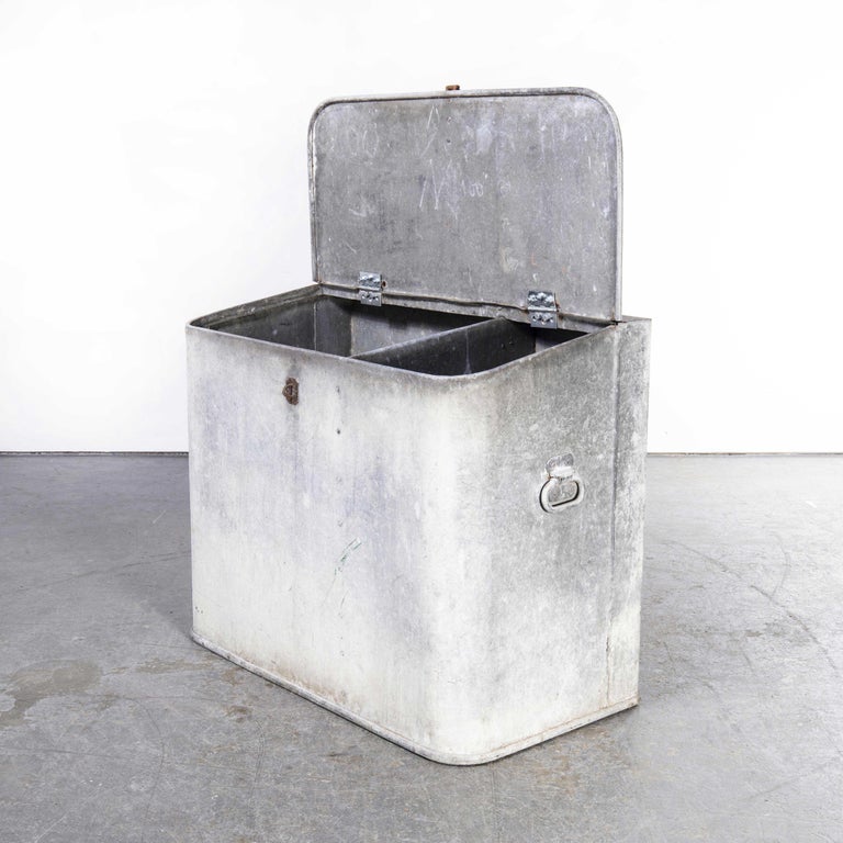 1960's Heavy Weight Rivetted Belgian Grain Bin with Handles For Sale at ...