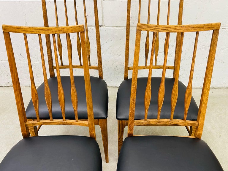 1960s High-Back Dining Chairs, Set of 4 For Sale at 1stDibs