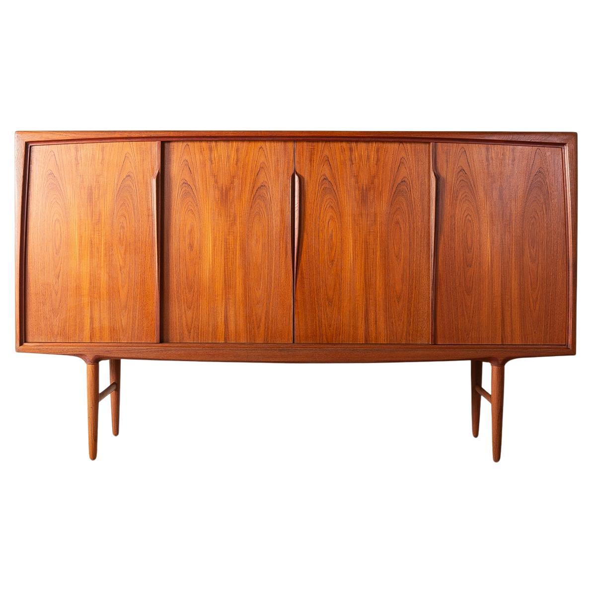 Axel Christensen Odder Vintage Danish Teak Highboard by ACO Mobler ...