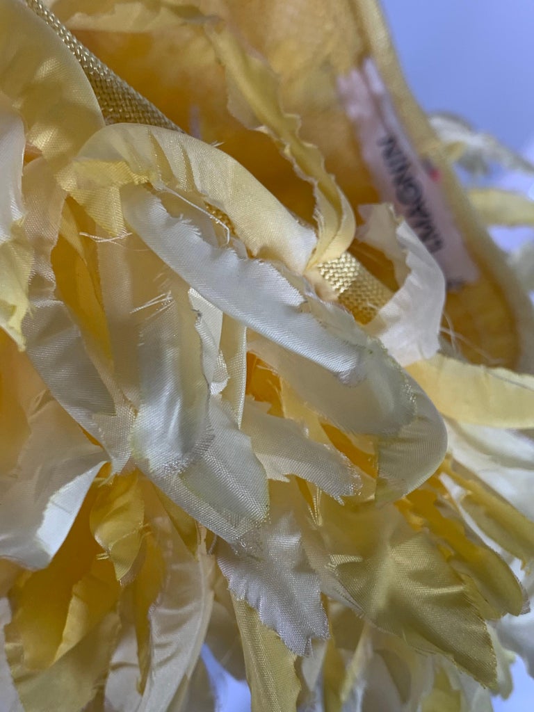 1960s I. Magnin Yellow and White Floral Petal Millinery Turban Hat at ...