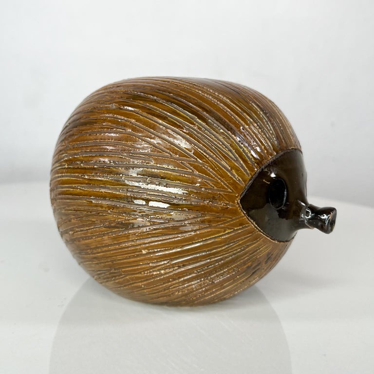 1960s Italian Art Ceramic Pottery Bitossi Hedgehog Piggy Bank Aldo ...
