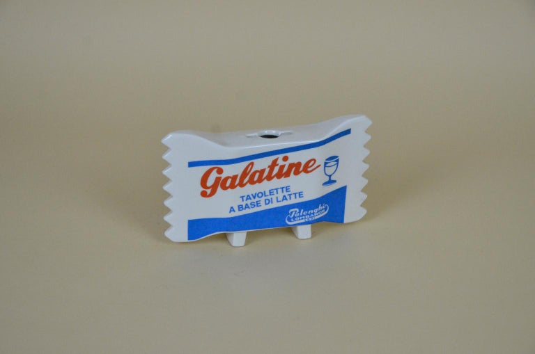 1960s Italian Ceramic Advertising Galatine Milk Candy by Polenghi ...