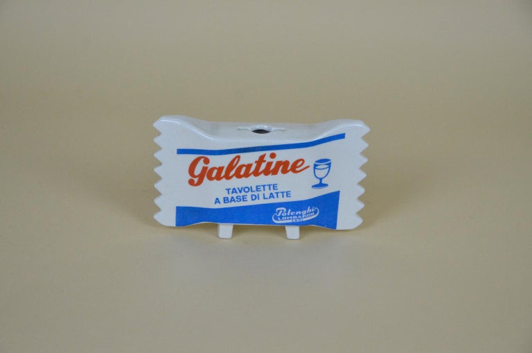 1960s Italian Ceramic Advertising Galatine Milk Candy by Polenghi ...