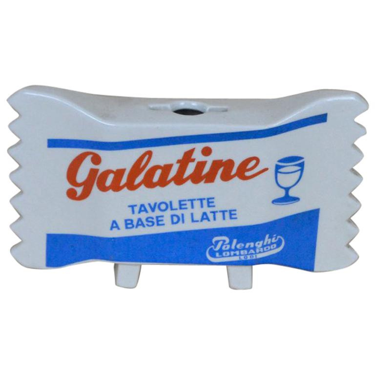 1960s Italian Ceramic Advertising Galatine Milk Candy by Polenghi ...