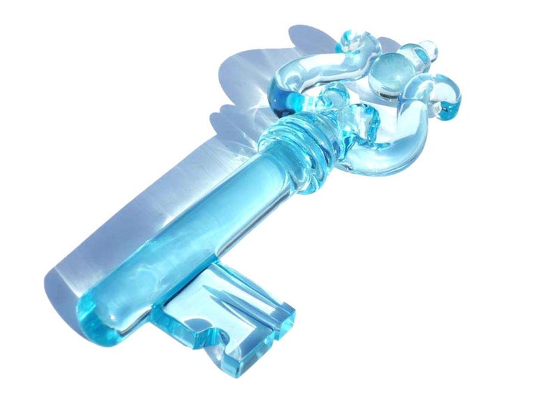 1960s Italian Design Crystal Key Fontana Arte Style Paperweight For ...