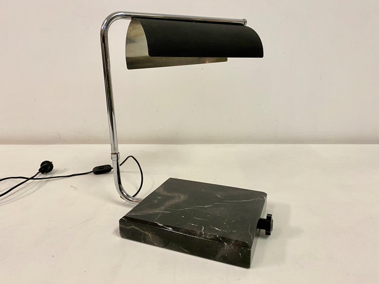 1960s Italian Desk Lamp with Marble Base For Sale at 1stDibs