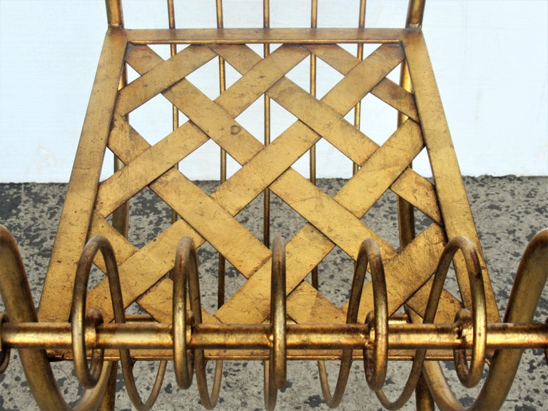 Italian Gilt Iron Curule Bench at 1stDibs