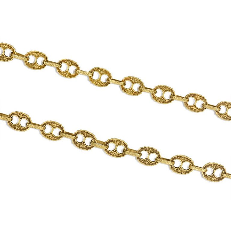 1960s Italian Gold Nautical Link Necklace at 1stDibs