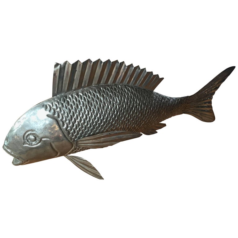 1960s Italian Metal Fish Sculpture at 1stDibs | metal fish sculptures