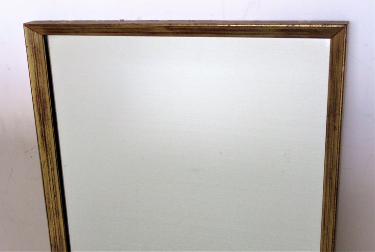 1960's Minimalist Long Rectangular Giltwood Frame Mirror For Sale at ...