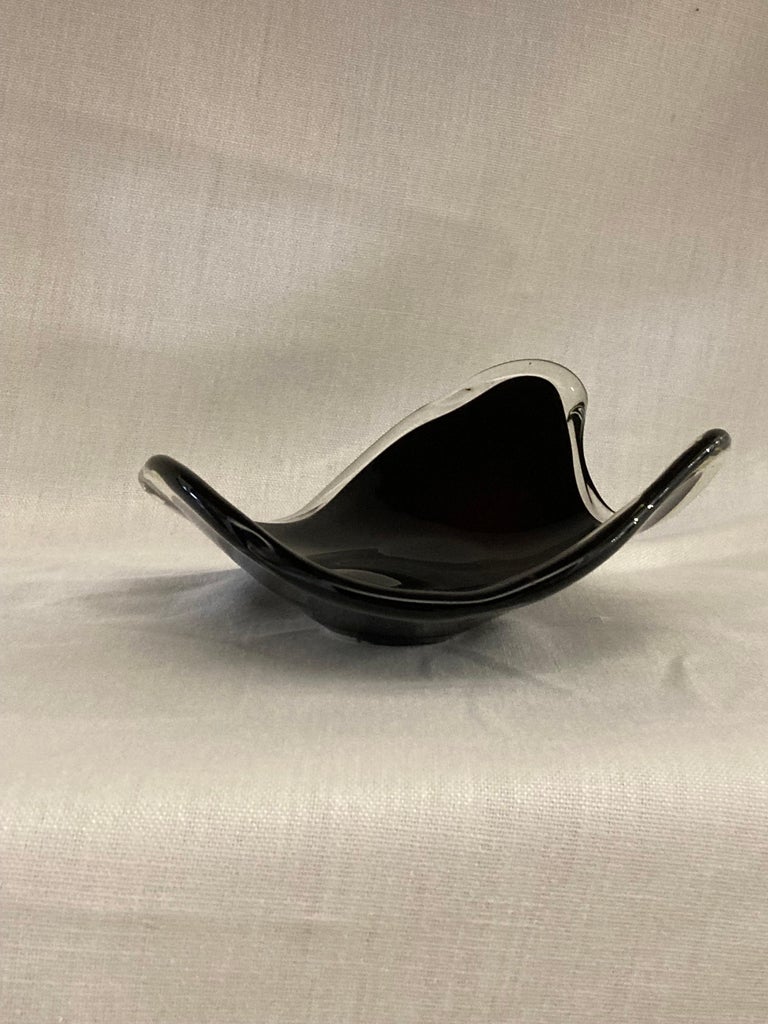1960s Italian Murano Dark Purple Clear Case Centrepiece Dish For Sale ...