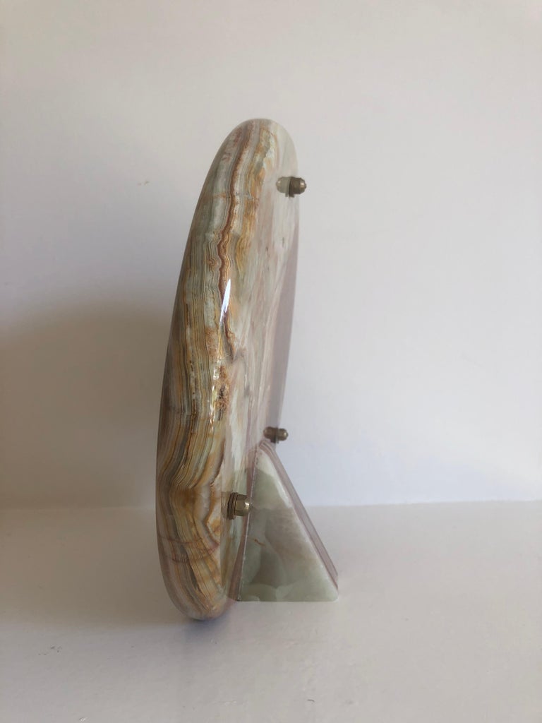 1960s Italian Onyx Round Frame For Sale at 1stdibs