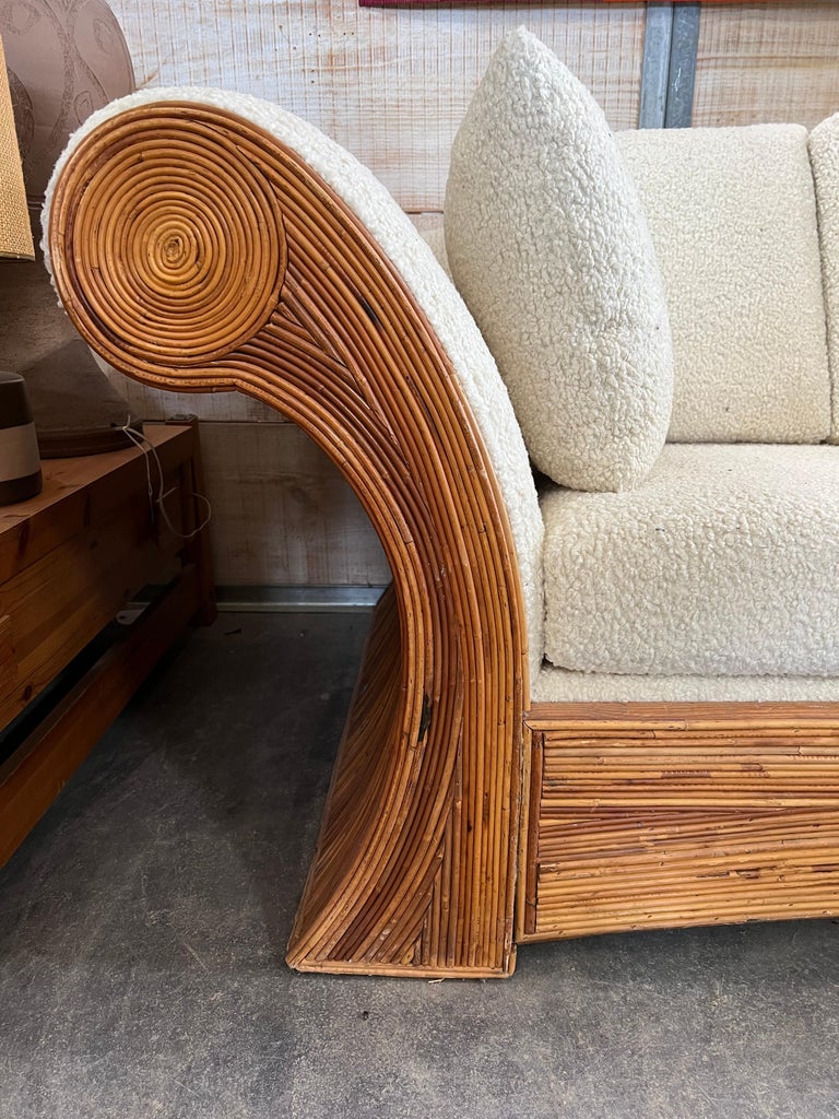 1960’s Italian Pencil Reed Sofa by Arpex For Sale at 1stDibs