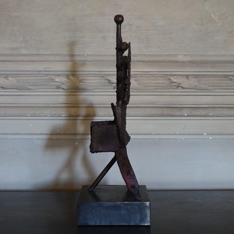 1960's Italian Steel Sculpture Brutalist Style For Sale at 1stDibs