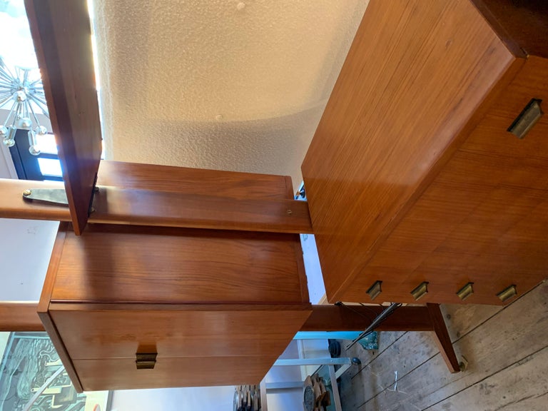 1960s Italian Teak and Brass Wall Shelving Unit by Vittorio Dassi for ...