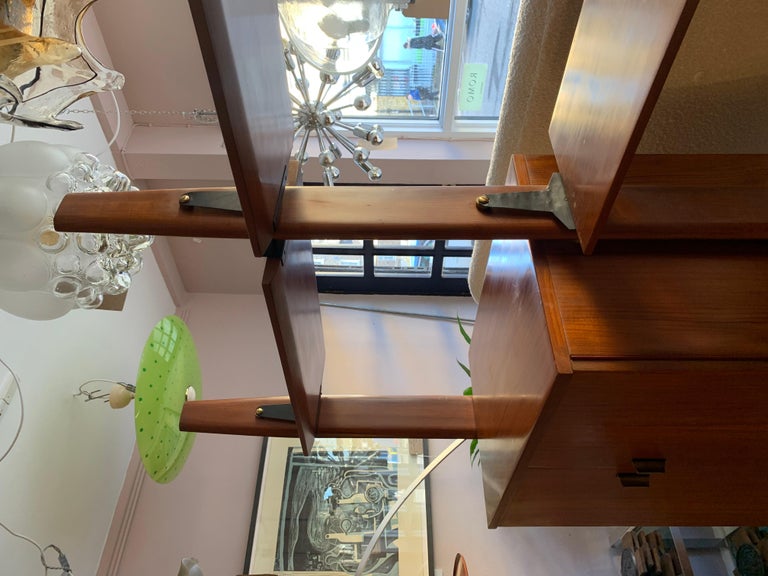 1960s Italian Teak and Brass Wall Shelving Unit by Vittorio Dassi for ...