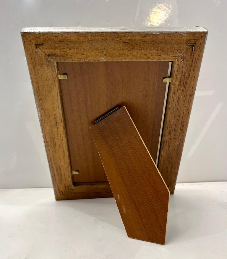 1960s Italian Vintage Mirrored Picture Frame Green and Gold Murano ...