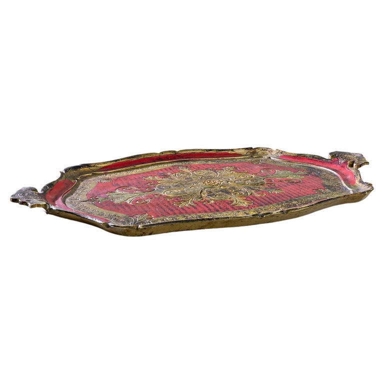 1960s Italian Wooden Tray For Sale at 1stDibs