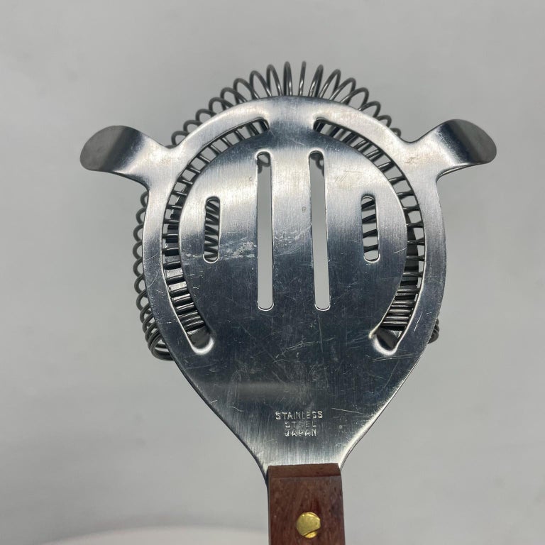 1960s Japanese Fancy Modern Cocktail Bar Tool Set Stainless Steel and ...