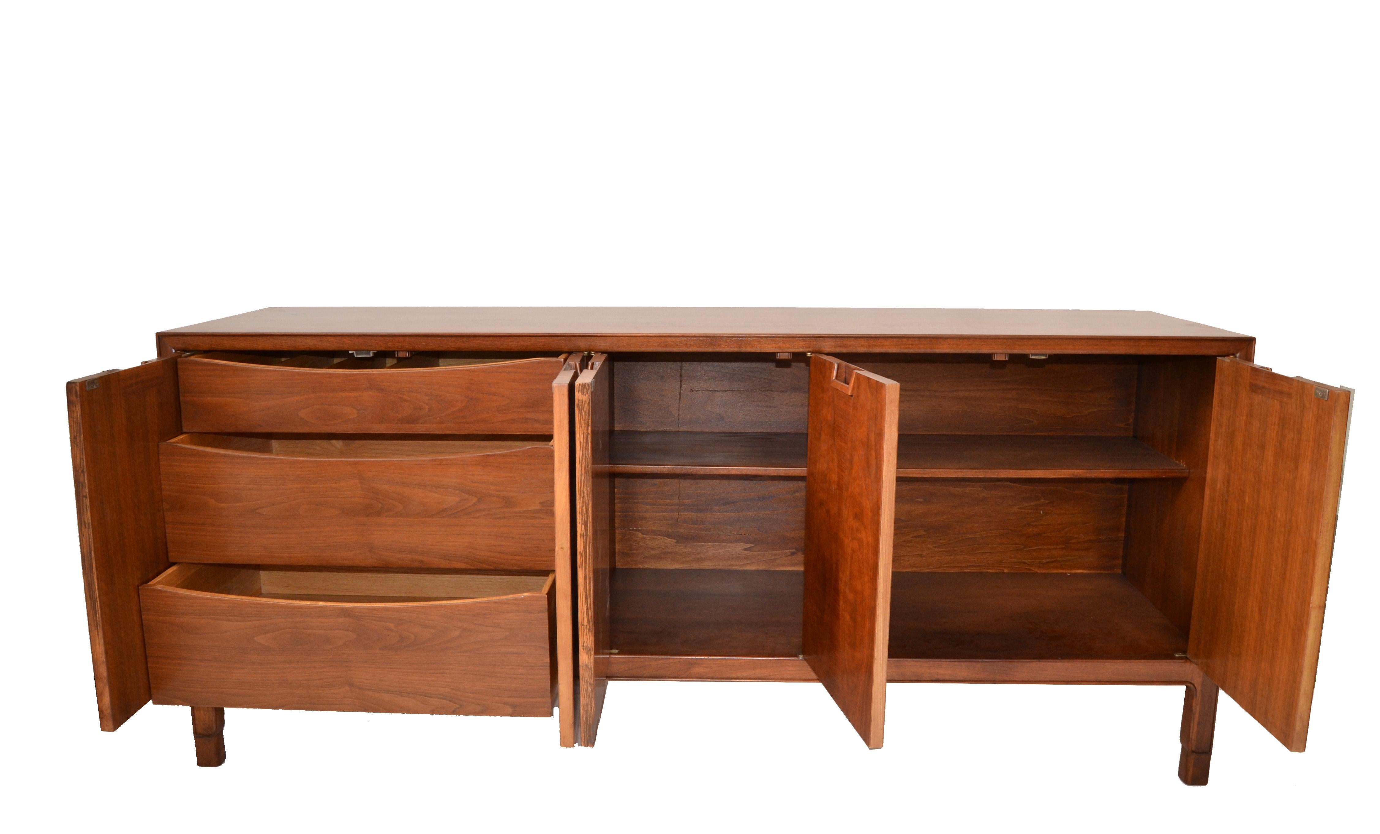 1960s John Stuart Janus Collection Walnut Mid-Century Modern Sideboard ...